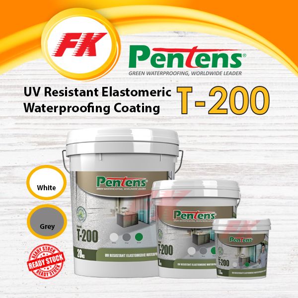 20KG Pentens T-200 Resistant Elastomeric Waterproofing Coating 20KG ...