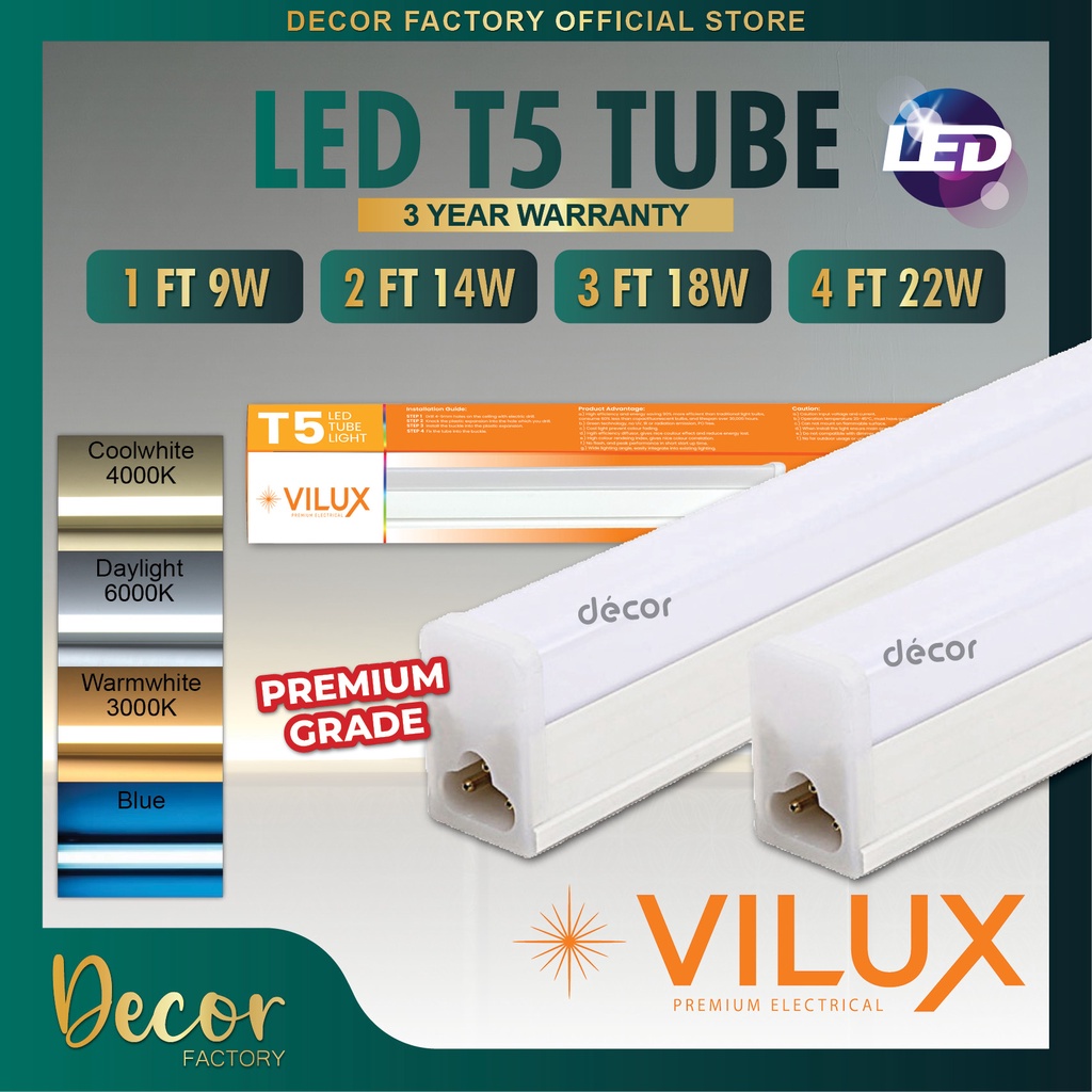 PREMIUM LED T5 Tube Light LED T5 Tube Drop Curve Ceiling Light T5 Light Lampu Plaster Siling ...