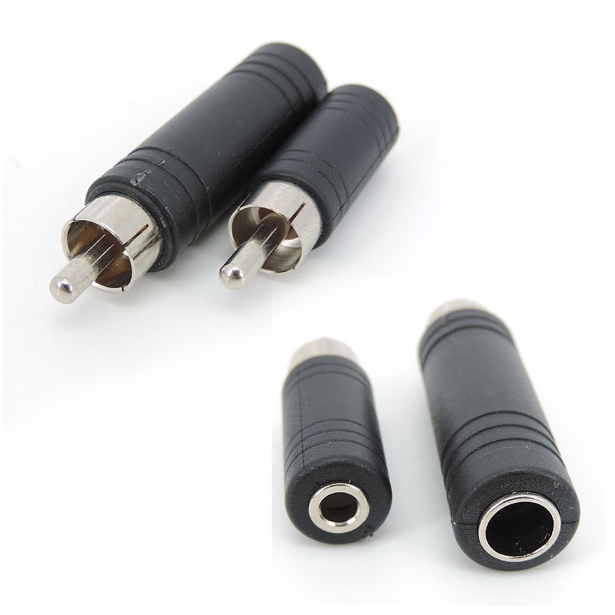 RCA Male Plug to 3.5mm 6.35mm 6.5mm female 3Pole Stereo Female Jack ...