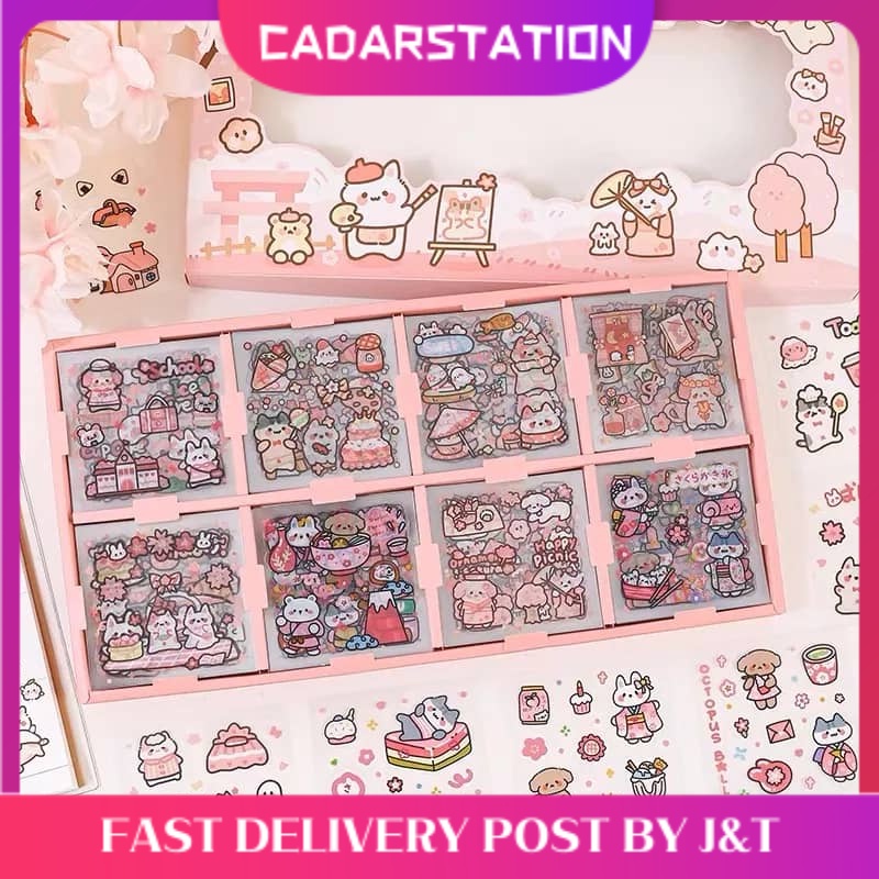 CS_ 100 Sheets PET Waterproof Handbook Sticker Set Girl Heart Cute Tape ...