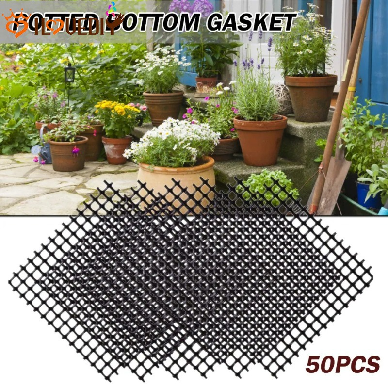 Breathable Flowerpot Hole Mesh Mats / 50 PCS Plant Drainage Pad ...