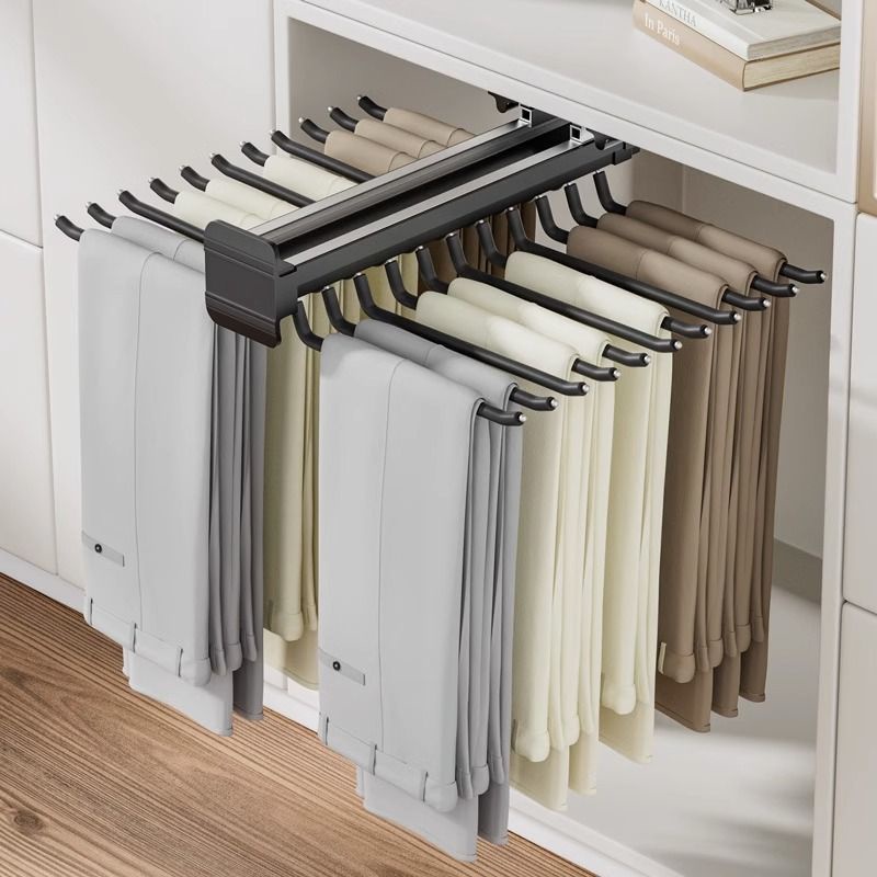 Pant Rack Telescopic Wardrobe Household Multifunctional Pants Drawer ...