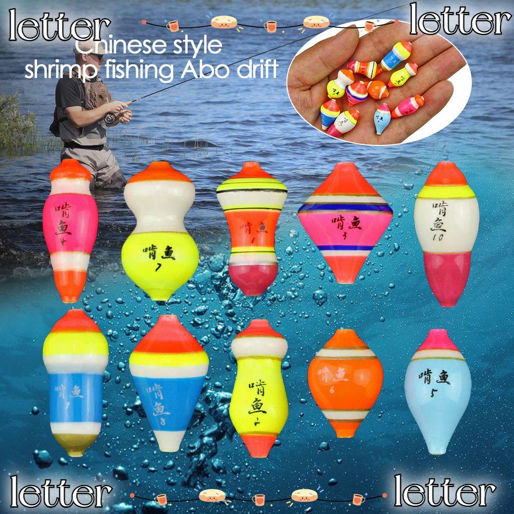 LETTER Ice Fishing Lure Float Shrimp Groupe Slip Drift Tube Assorted ...