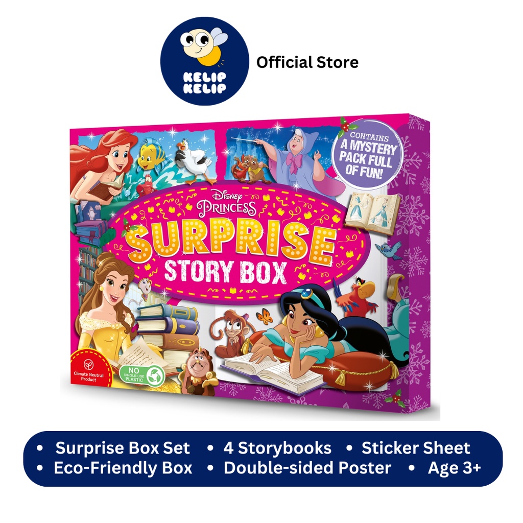 Disney Princess Surprise Story Box Book Gift Set (Boxset) With 4 Books ...