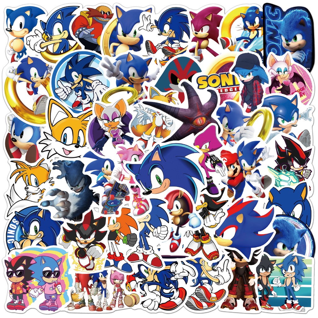 SONIC 50 pcs Waterproof Non Repeating Stickers Pack | Shopee Malaysia