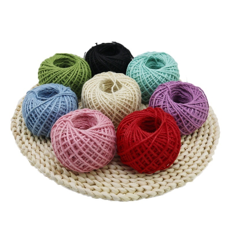 (50M/roll)3mm Wide Vintage Colored Linen Material Hemp Rope For Vase ...