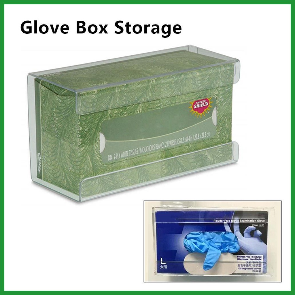 Glove Box Dispenser Acrylic Tissue Box Rack Wall Mount Glove Box Rack ...