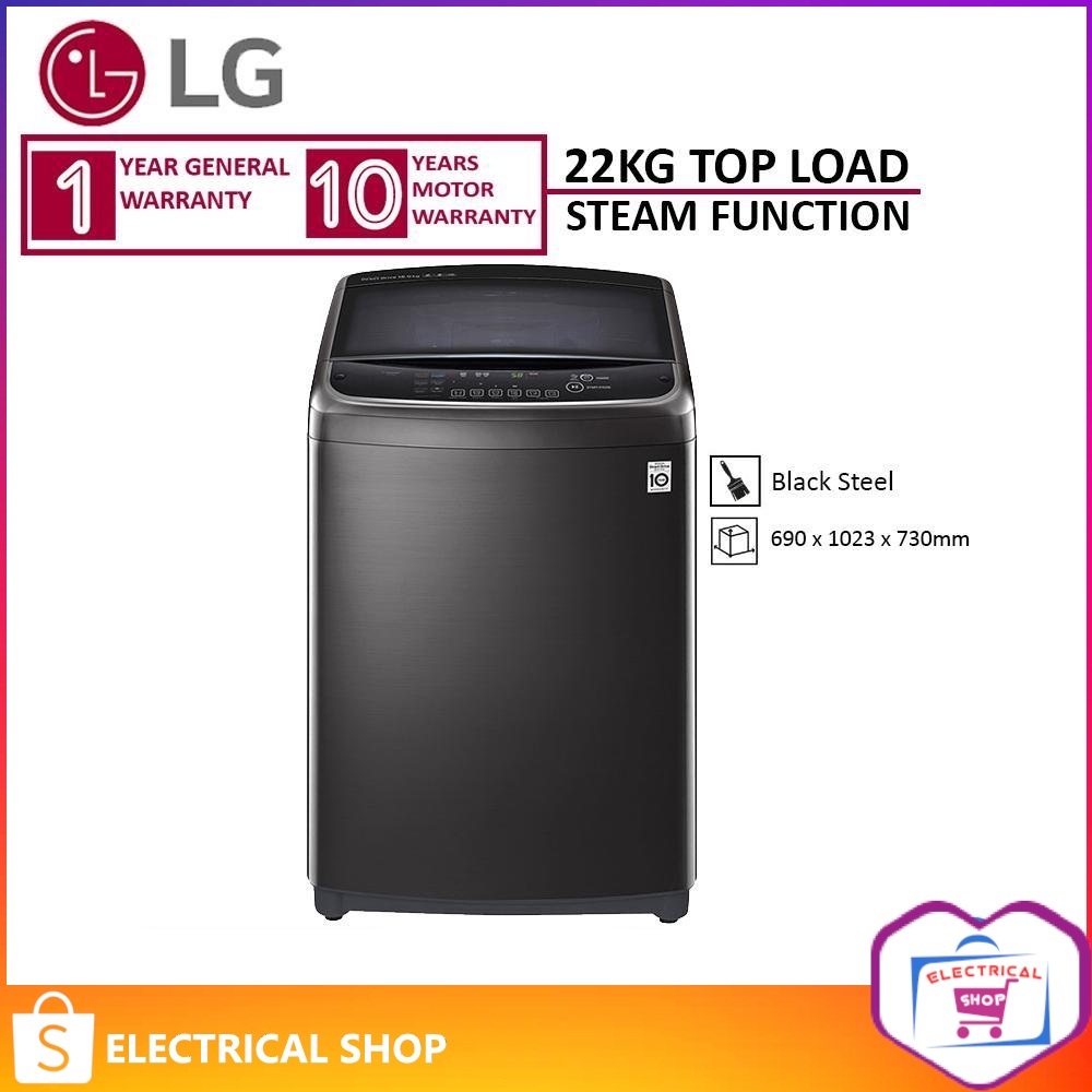 LG 22kg Washing Machine 6 Motion Inverter Top Load Washer TH2722SSAK ...