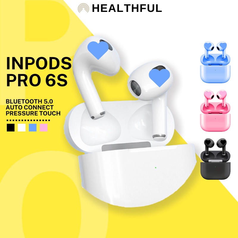 HEALTHFUL New Pro 6s TWS Wireless Earphones Gaming Headset Sports Earbuds Light sensor Fone ...
