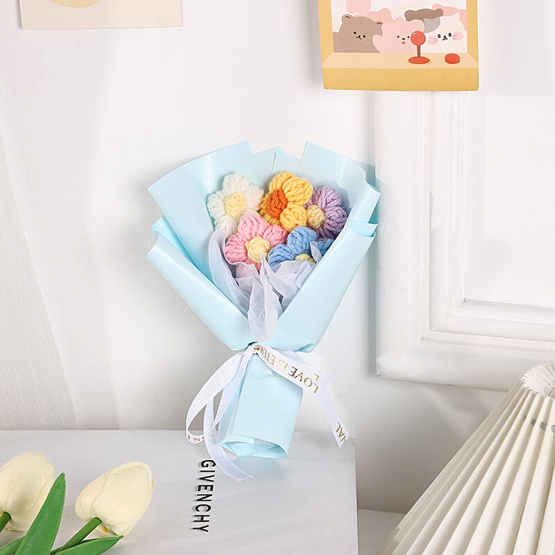 Korean Style Flower Bouquet Knitting Crochet Gift Teacher, Mother's Day ...