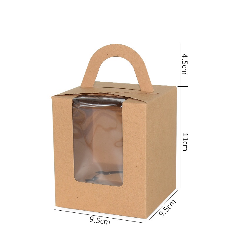 1 Piece Transparent Window Portable Cup Cake Box Muffin Box Cup Cake ...