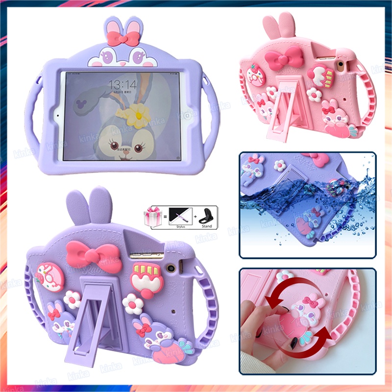 Kids Safe 3D Cartoon Rabbit Pattern Shockproof Tablet Case with ...
