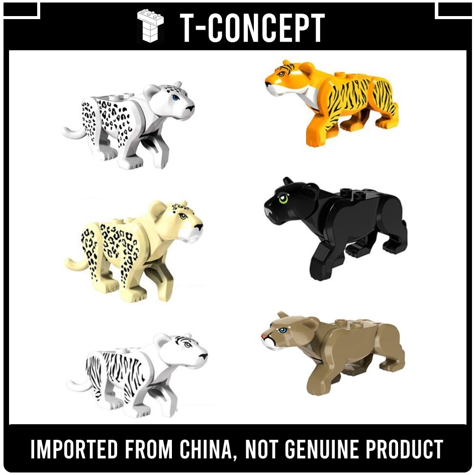 Mount Series Jungle Adventure Tiger Leopard Lego Mini Figure Building ...