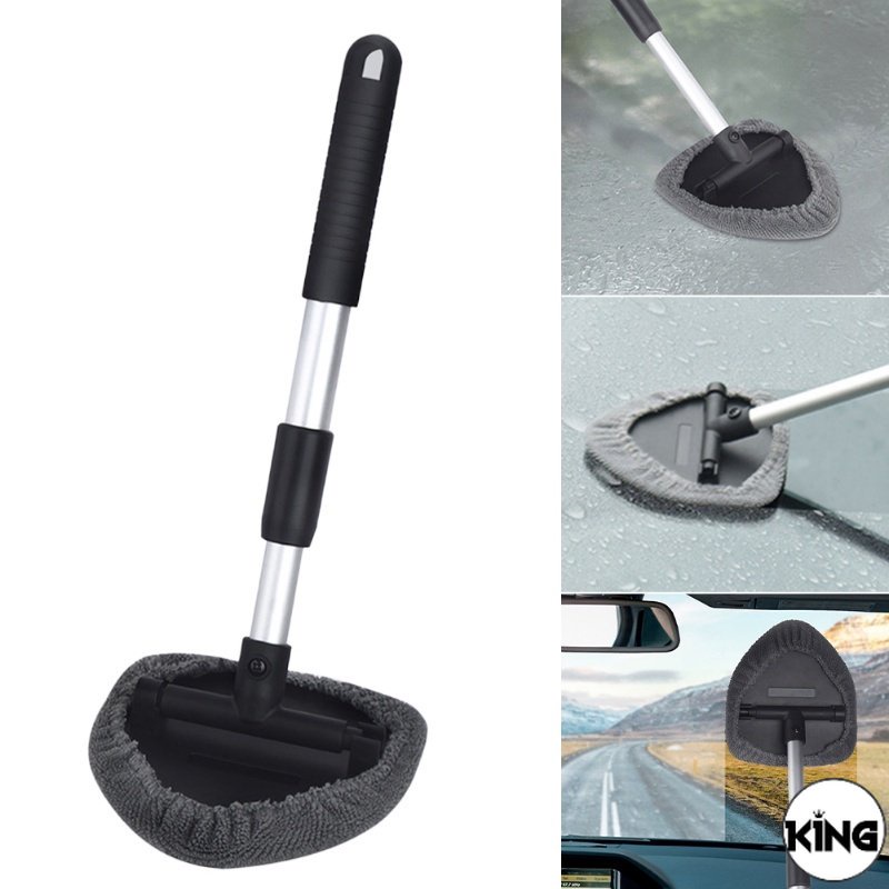 KI Triangular Car Window Cleaner Swiper Long Handle Adjustable Wiper ...