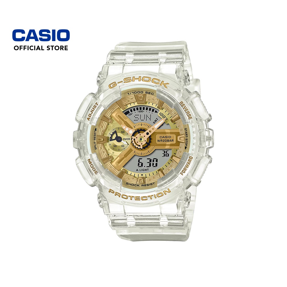 Casio G-Shock Women Clear & Gold Series GMA-S110SG-7A Translucent Resin ...