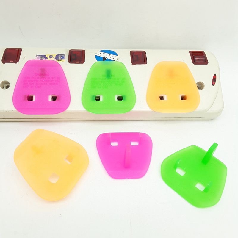 🔥Ready Stock🔥3pcs Multi-Colour Plastic Safety Plug Key 2 Pin Converter ...