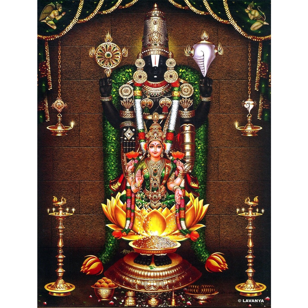 Tirupati Balaji Lakshmi Poster Wall Art Perfect Wall Decor House ...