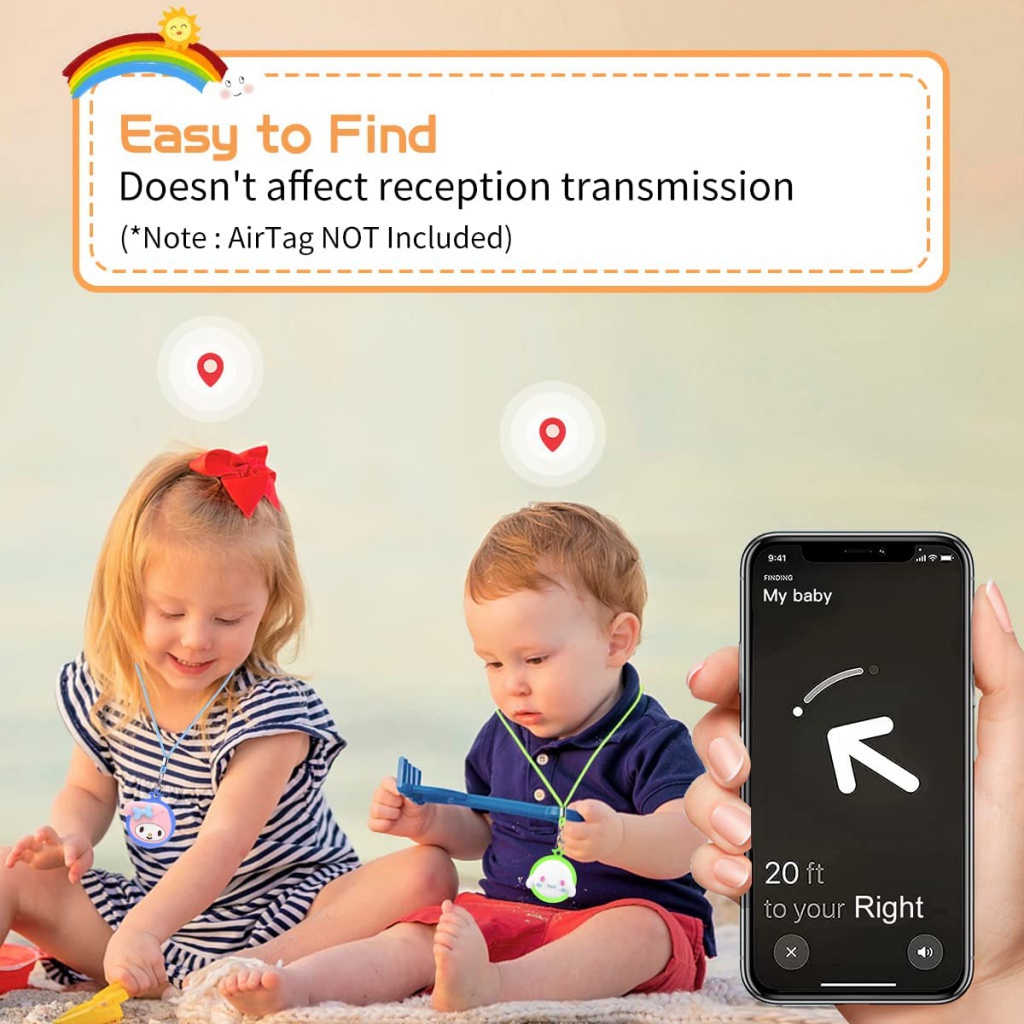 AirTag Necklace Kids, Air Tag Holder with Adjustable Stopper Kids DIY ...