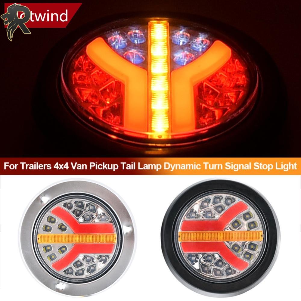 RL 24V Round LED Taillights Multifunction Truck Rear Lights For ...