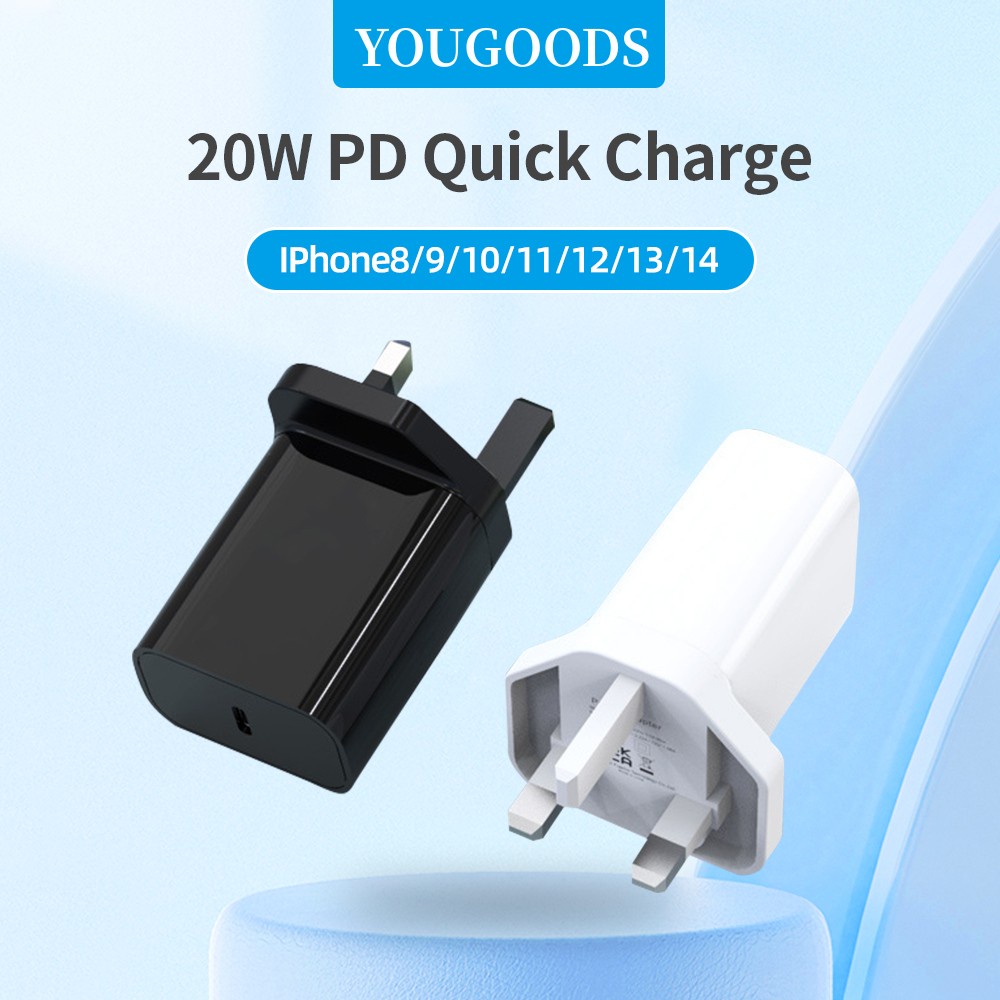 USB C Fast Charger Plug With 20W For IPhone 14/13/12,IPad,USBC PD 3.0 ...