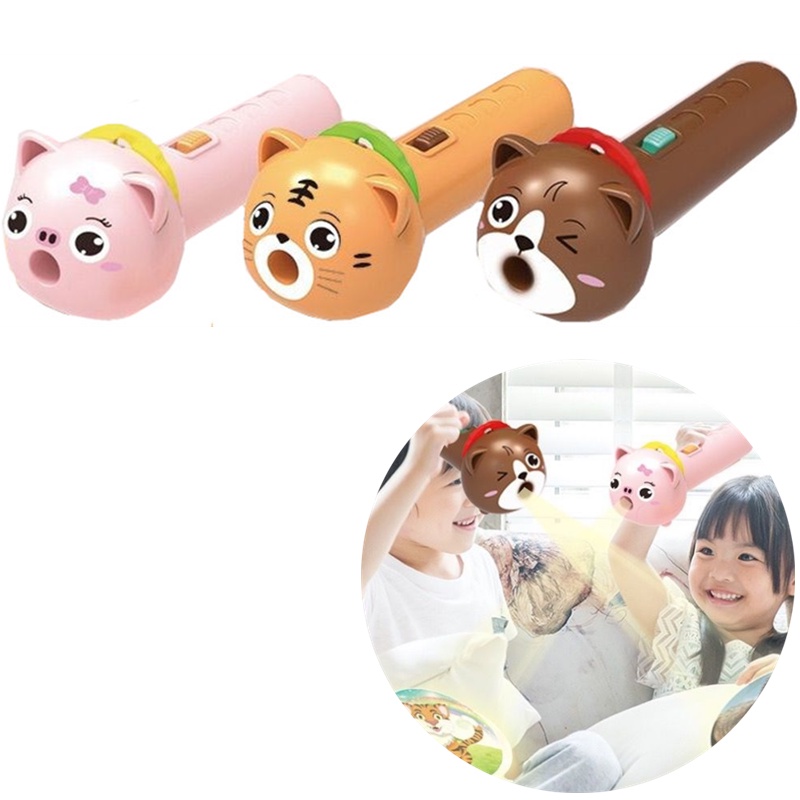 Kids Fun Animal Projector Torch Cartoon Educational Light up Toys Baby ...