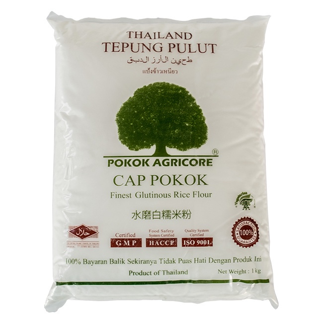 Pokok Agricore Tepung Pulut Tepung pulut glutinous rice flour 糯米粉500g ...