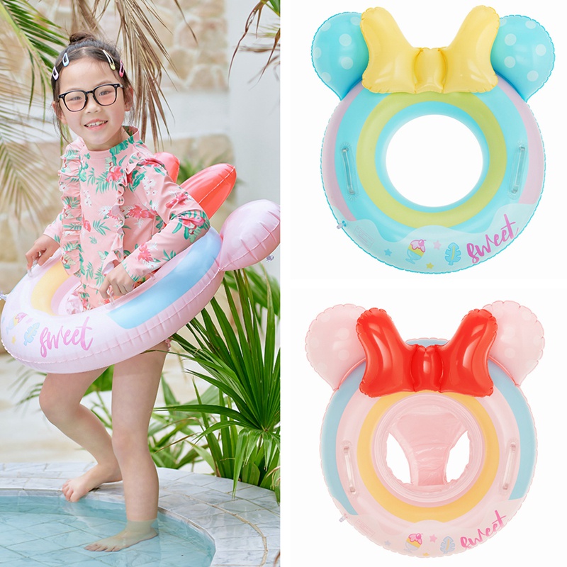 Baby Swimming Rings with Handle 1-5 Years Kids Cartoon Inflatable ...