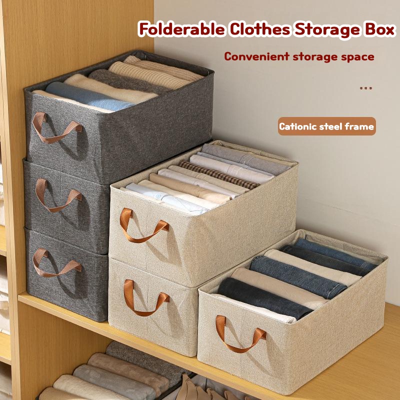 New Cationic Foldable Clothes Storage Box Steel Frame Organizer Clothes ...