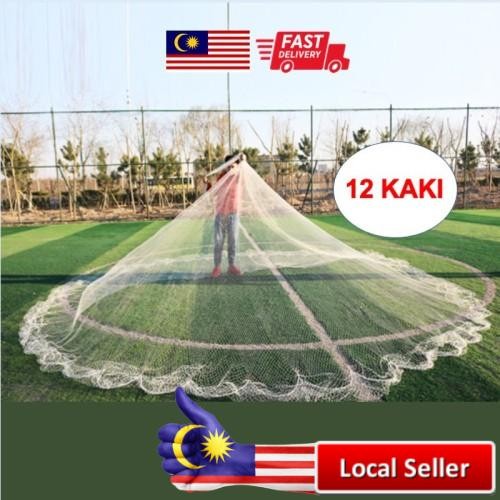 Jaring Jala Tangkap Ikan Udang Jala Besar 12 Kaki (Panjang) 24 kaki ...