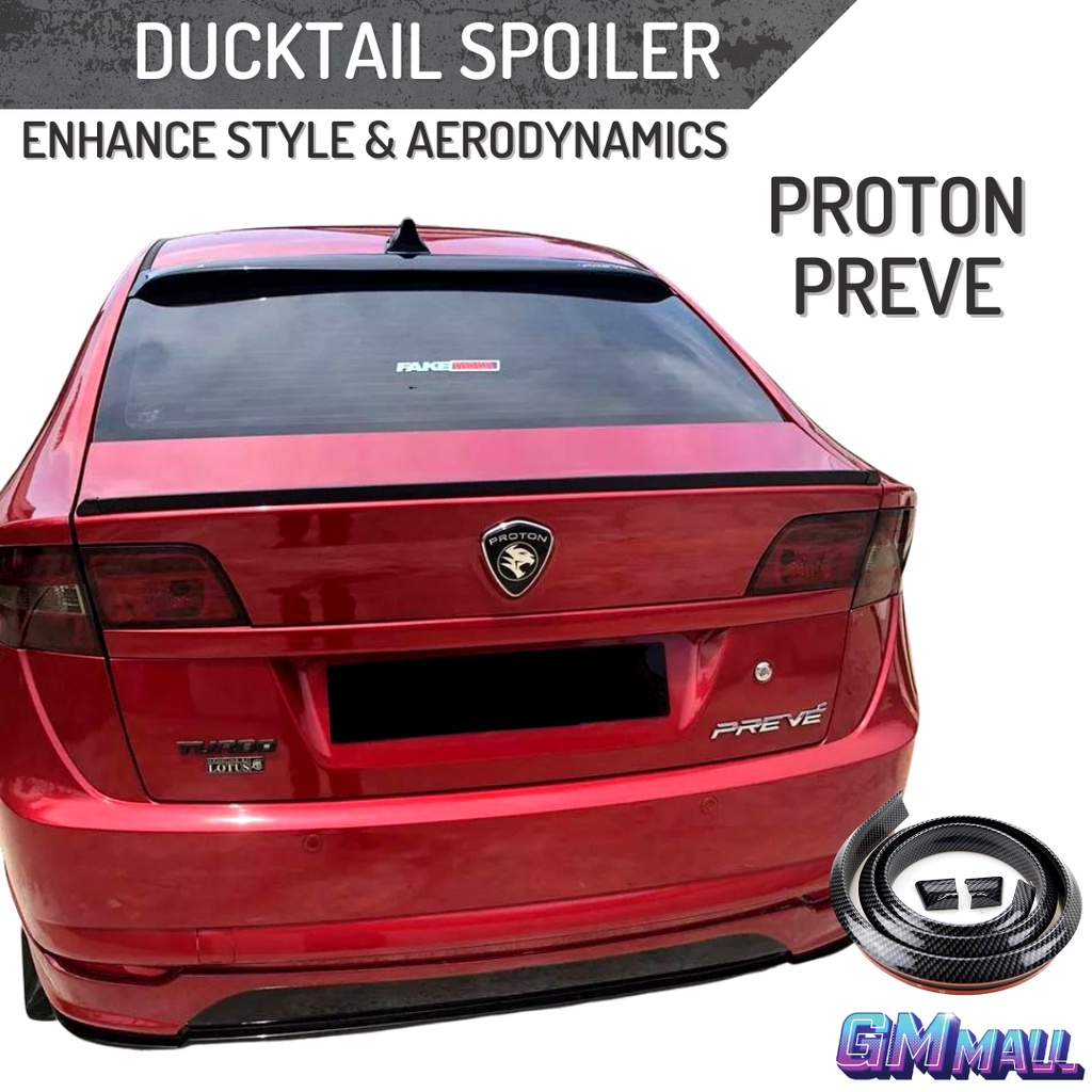 PROTON PREVE SAMURAI REAR BOOT BONNET DUCKTAIL SPOILER Rubber Bumper ...