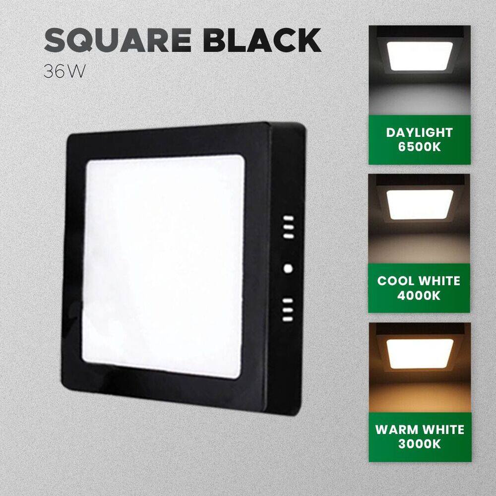 18W/24W/36W BLACK/WHITE ROUND/SQUARE SURFACE DOWNLIGHT EXTRA BRIGHT ...