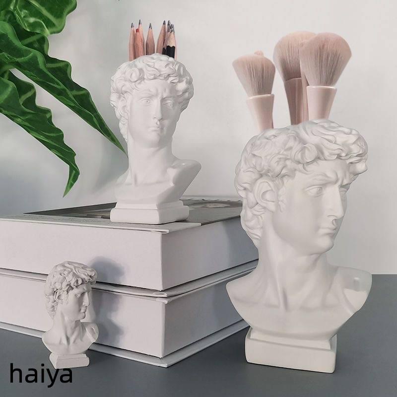 Nordic-Inspired Artistic David Vase, Character Resin Statue Storage ...