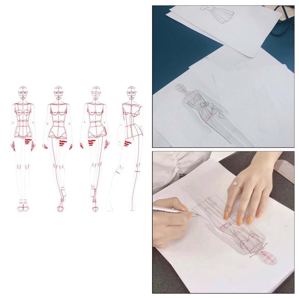 Fashion Drawing Ruler Set Figure Drawing Template for Fashion Design ...