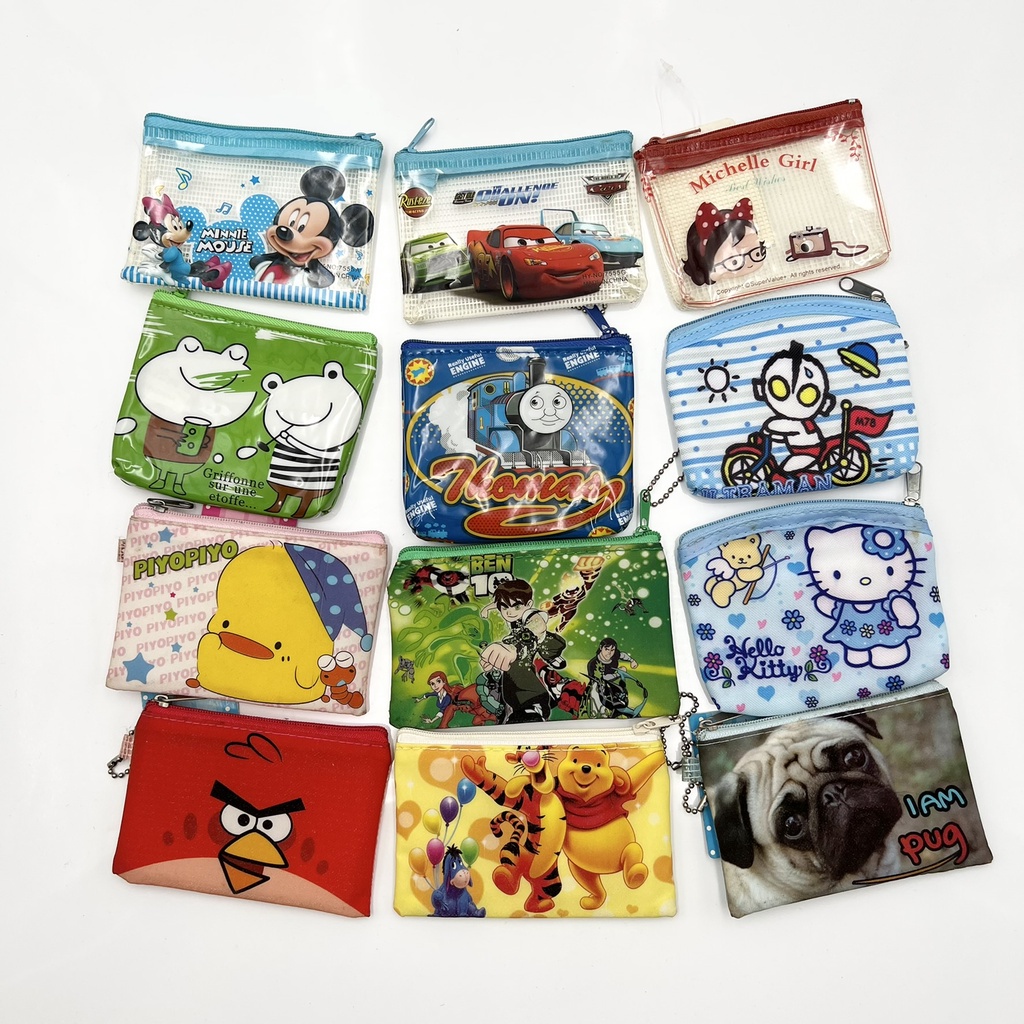 Cartoon Kids Wallet Dompet Kanak Kid Cartoons small wallet PVC Kids ...