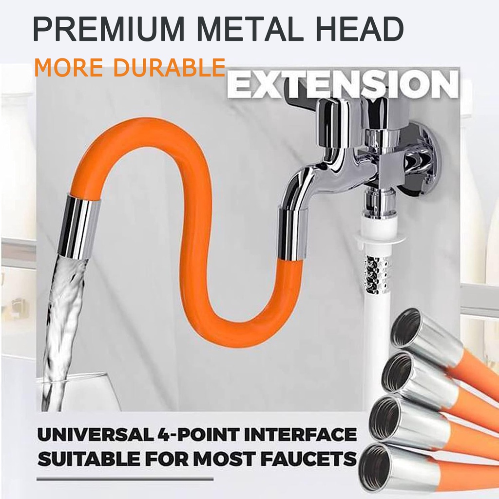 Universal Faucet Extender 360° Free Bending Water Tap Extension Pipe ...