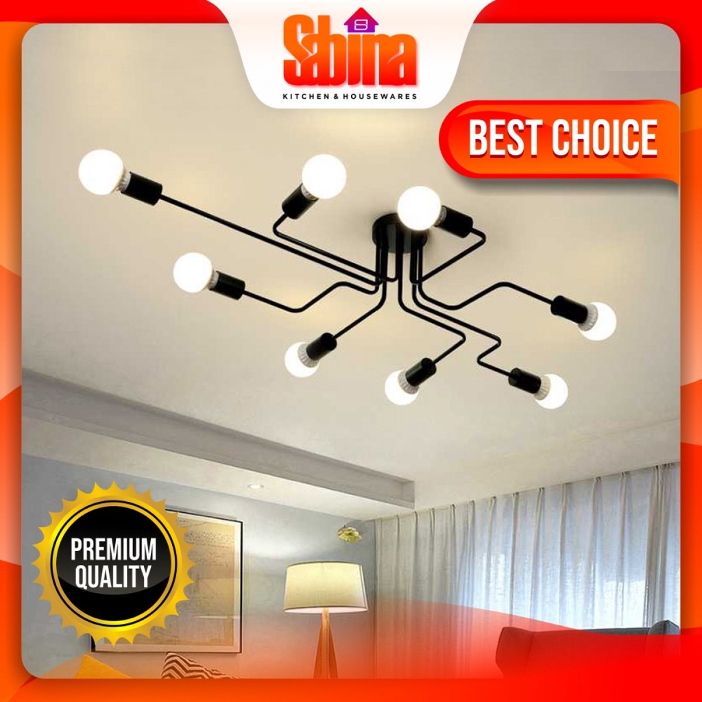 Nordic Retro Industial Minimalist LED Ceiling Light Frame Housing ...