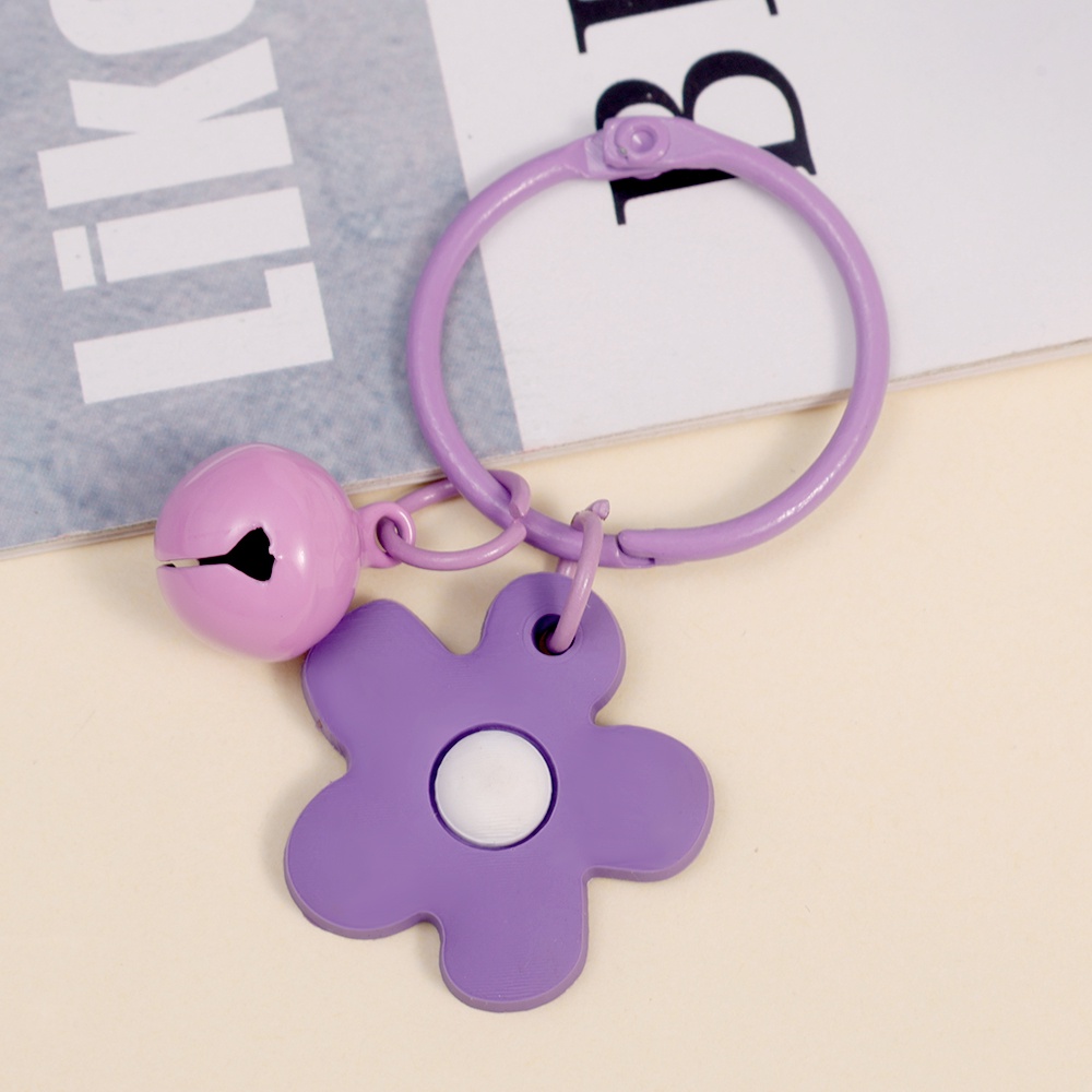 INS Key Chains Fresh Flower Metal Key Chain/ Candy Color Key Rings ...