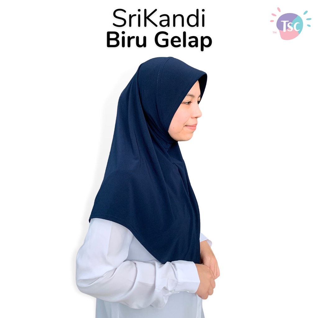 Tudung Srikandi Biru Gelap Tudung Kastam Air Force Shopee Malaysia