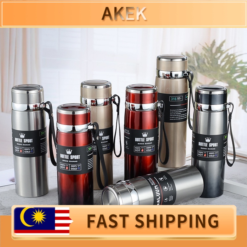 SUS 316 800ml 1000ml Stainless Steel Double Wall Thermos Cup High-value Durable Stainless Steel ...