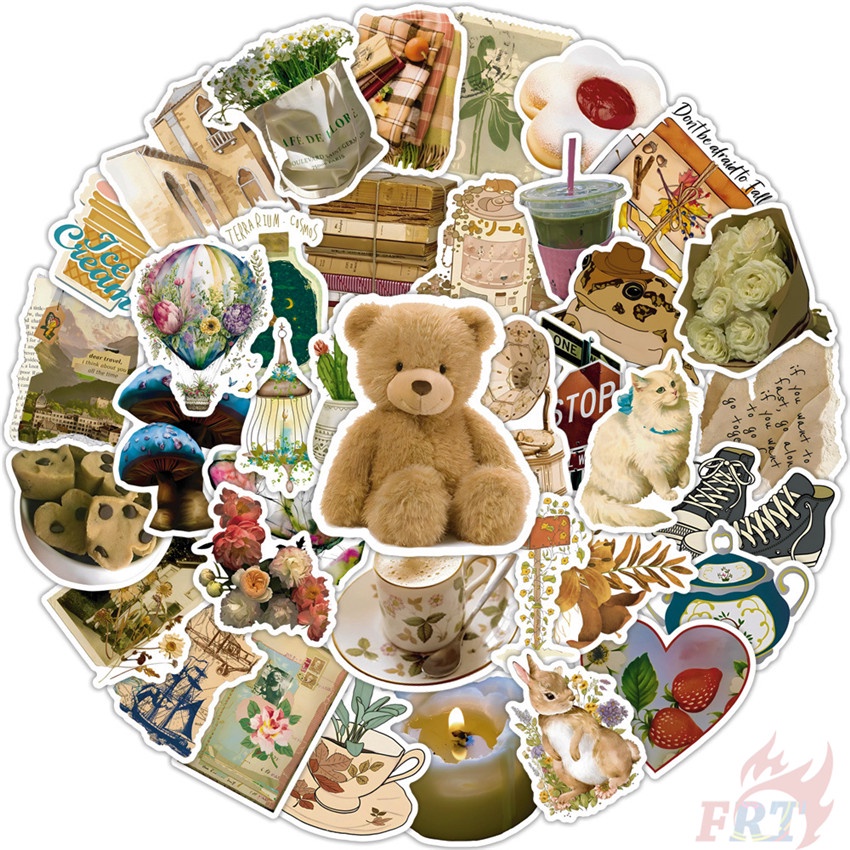 50Pcs/Set Vintage Newspaper Art . Retro Renaissance Series 03 Stickers ...