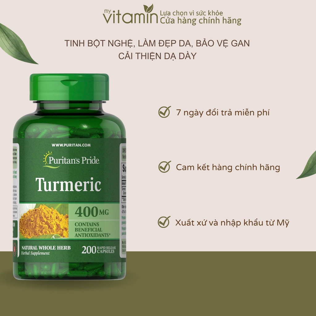 Turmeric Essence Oral Tablet 400mg Helps Beautiful Skin Support ...