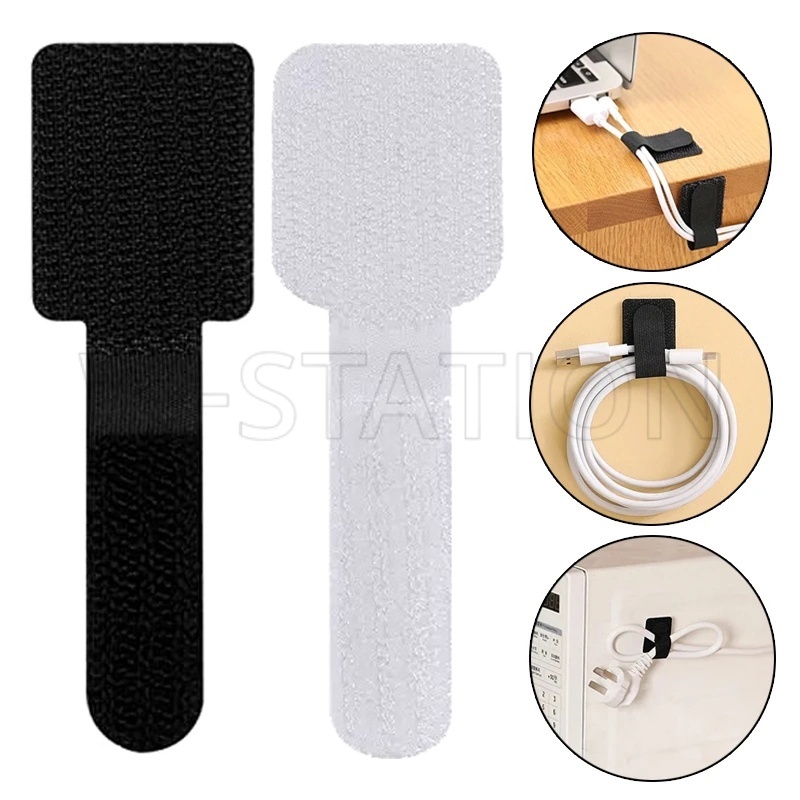 Self-adhesive Wire Organizer Hook And Loop Cable Tie Desk Tidy Cable ...