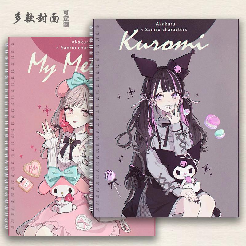 Sanrio Sketchbook Thickened Drawing Book Markbook Sketchbook Hard Shell ...