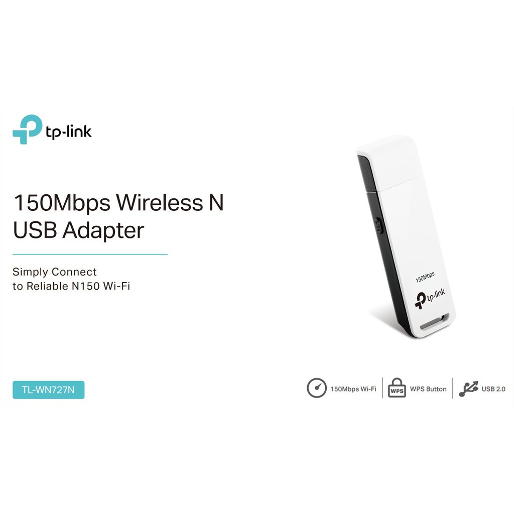TP-LINK TL- WN727N 150Mbps Wireless N USB Wi-Fi Dongle Adapter 3 Years ...