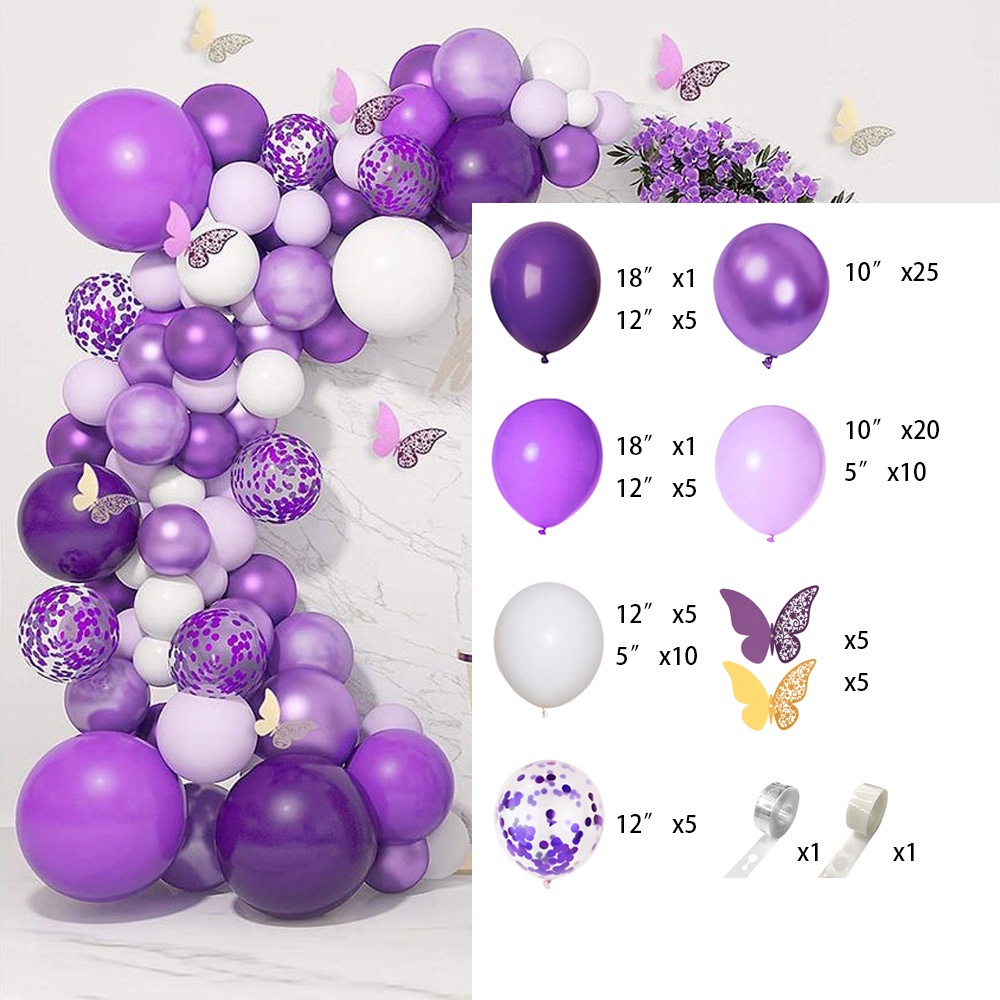 GeeParty Balloon Garland Birthday Party Decoration Set Balloon Arch ...