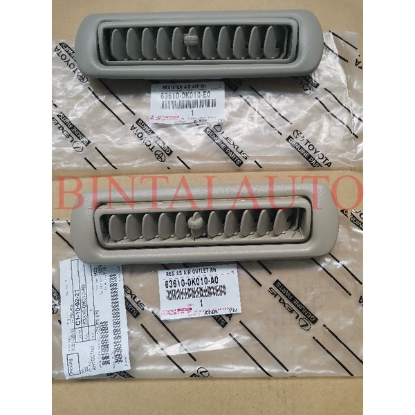 * GENUINE TOYOTA TGN40 INNOVA ROOF AIRCOND OUTLET/ REGISTER/ GRILLE ...
