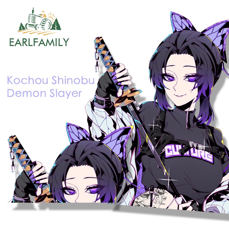 EARLFAMILY Gothic Kochou Shinobu Fanart Car Sticker Anime Demon Slayer ...