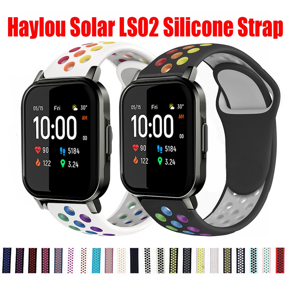 Haylou Solar LS02 Silicone Strap for Aukey LS02 Smartwatch Sport strap ...