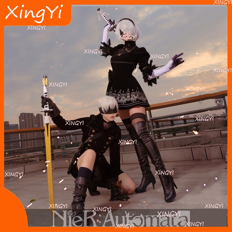 NieR Automata 2b Miss Cos Costume 2b Miss Lolita Outfit Cool Combat Suit Female NieR Game ...