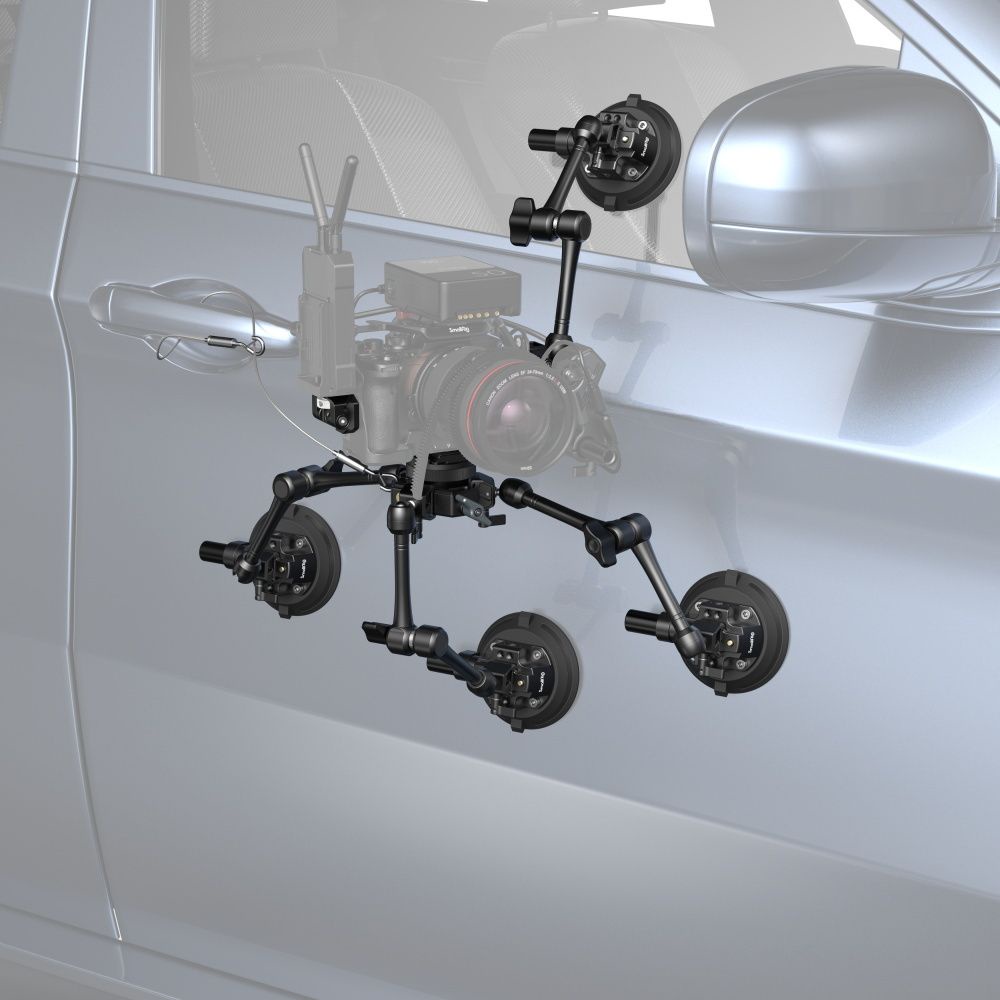 (Preoder) SmallRig All-in-One 4 Arm Car Suction Cup Camera Mount Kit ...